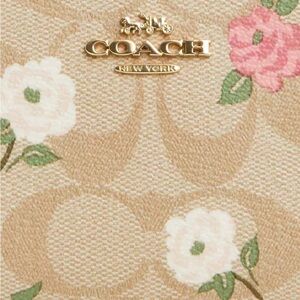 Coach | Bags | Coach Snap Wallet In Signature Canvas With Floral Print ...